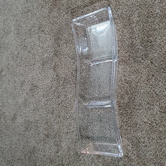 Mikasa | Dining | 3 Section Rectangular Glass Wave Serving Tray | Poshmark